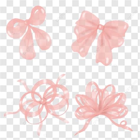 투명한 복숭아 리본 활 세트 투명 리본 활 복숭아 리본 활 리본 활 세트 Png 일러스트 및 Psd 이미지 무료 다운로드 Pngtree