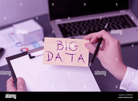 Conceptual Display Big Data Word For Sets That So Complex That