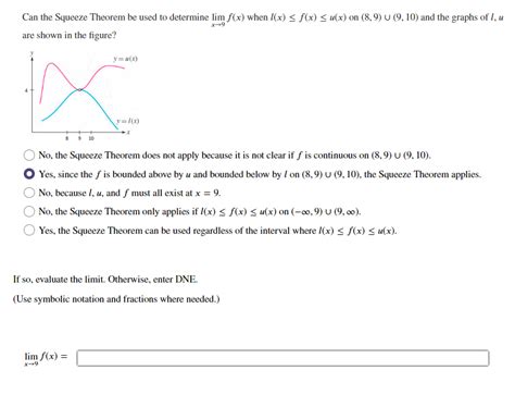 Solved Can The Squeeze Theorem Be Used To Determine Chegg