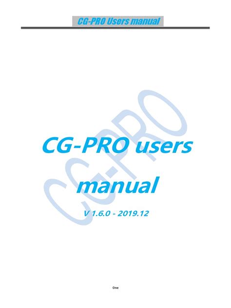 Cg Pro User Manual En Pdf Flash Memory Computer Memory