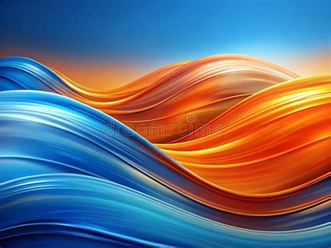 Dynamic Blue And Orange Wave Abstract Background A Modern Fluid Design For Creative Projects