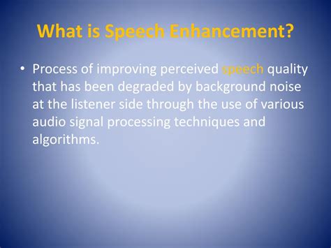 Ppt Speech Enhancement Through Noise Reduction Powerpoint Presentation Id5930635