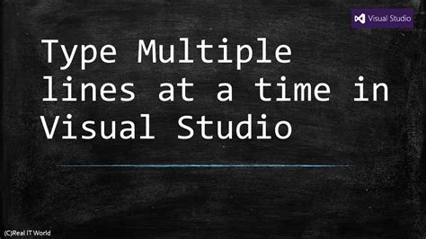 Type Or Paste Multiple Lines Visual Studio Keyboard Shortcuts Keys And