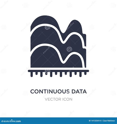 Continuous Data Graphic Wave Chart Icon On White Background Simple Element Illustration From