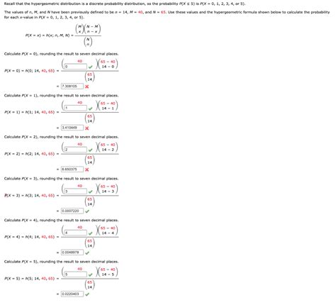 Solved Recall That The Hypergeometric Distribution Is A