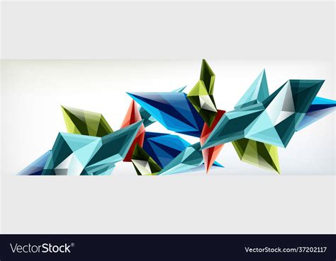 3d Triangles And Pyramids Abstract Royalty Free Vector Image