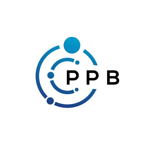 Diseño De Logotipo De Tecnología De Letras Ppb Sobre Fondo Blanco Ppb