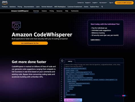 Amazon Codewhisperer And 22 Ai Code Assistant Tools Sites Like Aws