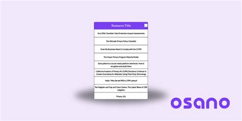 Data Privacy Automation Complying With Ease Osano