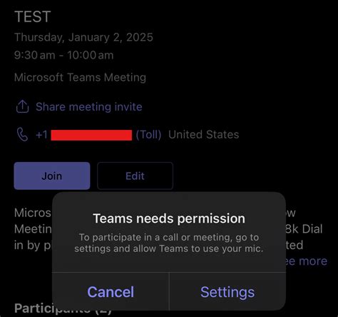 Ms Teams Microphone Permissions For Teams Not Showing In Ios