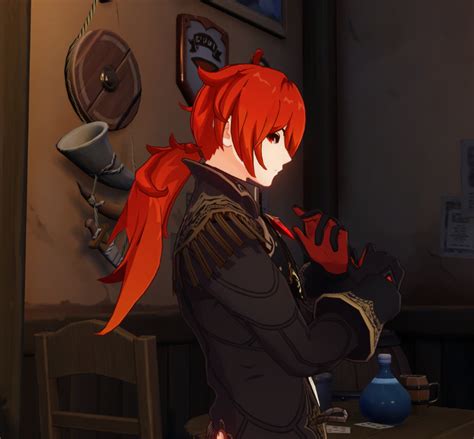 Diluc Hair Update Mod For Genshin Impact Gi Mods