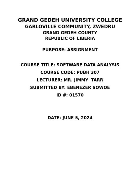 Software Data Analysis Assignment 1 Pdf Business