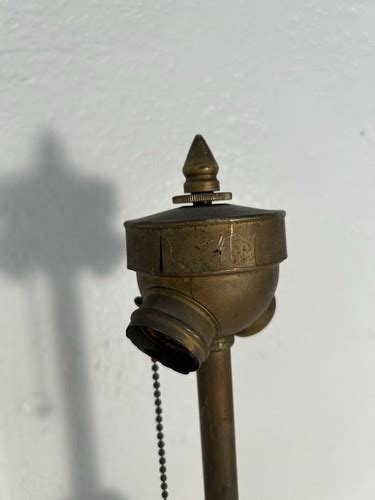 Antique Vintage Benjamin Electric Wood Brass Double Socket Table Lamp Light 27” Ebay