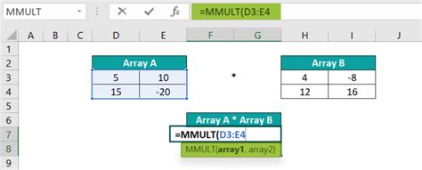 Excel Matrix Multiplication Example Formula How To Do