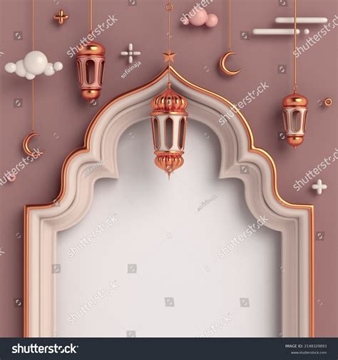 이슬람 장식 배경 사원 도어 창 스톡 일러스트 2148329893 Shutterstock