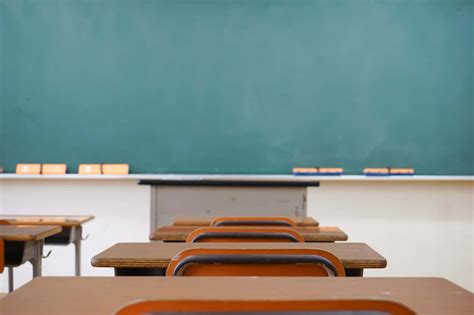 Download Empty Classroom With A Chalkboard