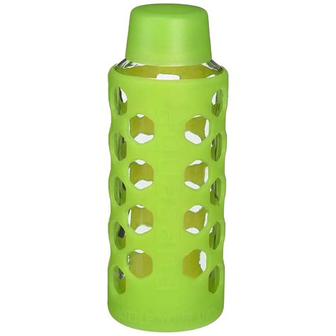 Aquasana Aq 6006 Lgrn 18 Ounce Glass Water Bottle With Silicone Sleeve Light Green Walmart