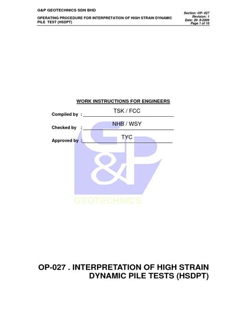 Pda Test Result Analysis Deep Foundation Strength Of Materials