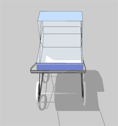 现代简约婴儿床车su模型 床具 土木在线