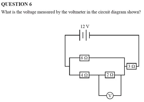 solved question 6what is the voltage measured by the
