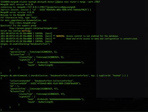 Github Mushdavtyanmongodb Cluster Mongo Sharded Cluster With Docker Compose