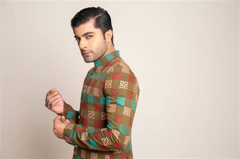 Multi Colour Embroidered Prince Coat Deepak And Fahad
