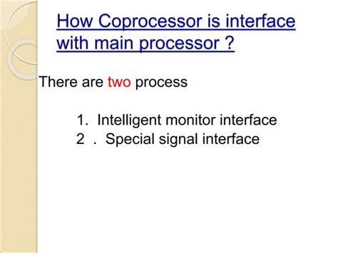 3 Coprocessor Ppt Operating Systems Computer Software And Applications