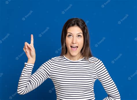 Premium Photo Attractive Brunette Girl In Studio