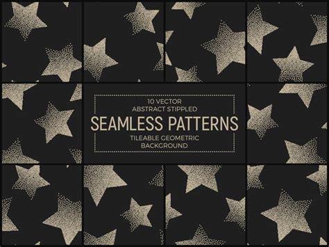 Premium Vector Abstract Handmade Stippled Seamless Patterns Vector Set