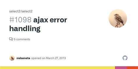 ajax error handling · issue 1098 · select2 select2 · github