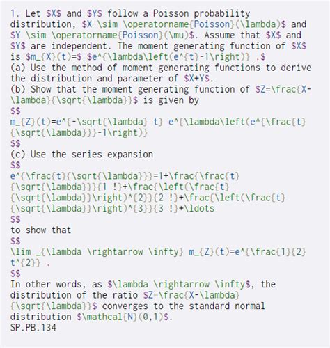 Solved 1 Let X And Y Follow A Poisson Probability Chegg Com