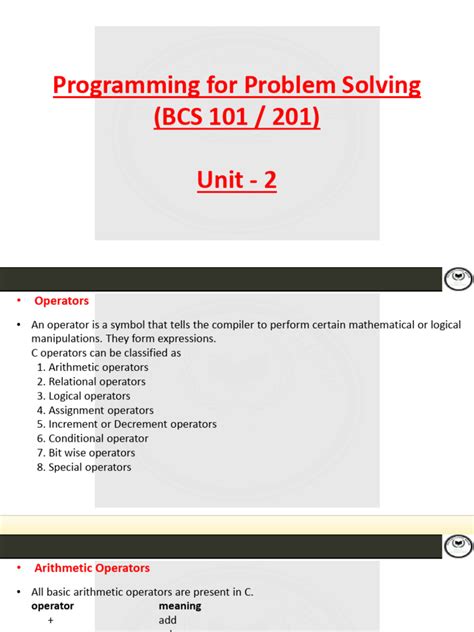 Pps Unit 2 1 1 Pdf Arithmetic Pointer Computer Programming