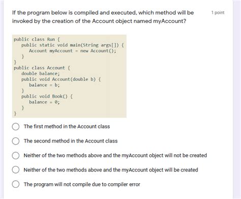 Solved 1 Point If The Program Below Is Compiled And