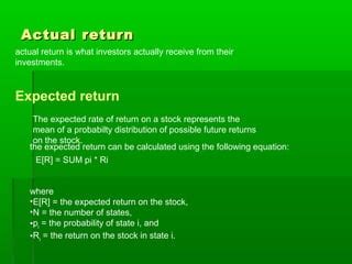Riskandreturn Ppt