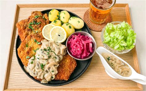 【carolehuyaya】德式猎人蘑菇酱炸猪排全餐jägerschnitzel｜超详细教程 Carolehuyaya
