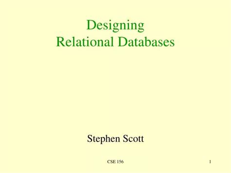 Ppt Designing Relational Databases Powerpoint Presentation Free Download Id1084257