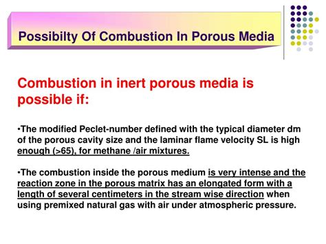 Ppt Combustion In Porous Media☼ Powerpoint Presentation Free Download Id 2736798