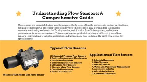 Understanding Flow Sensors A Comprehensive Guide Sensor One Stop The Best Value China