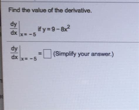 Solved Using The Definition Calculate The Derivative Of The