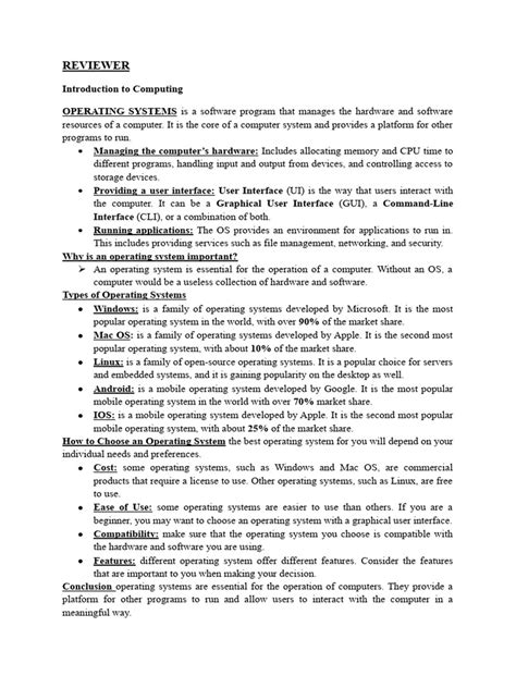 Intro To Com Pdf Operating System Malware