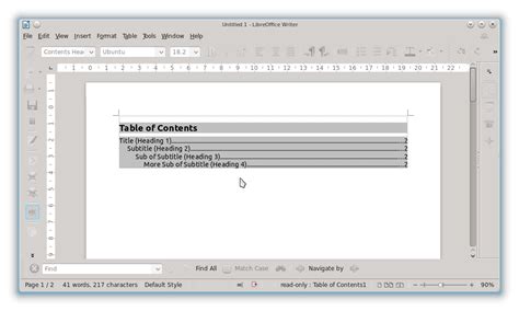 How To Make Automatic Table Of Contents In LibreOffice