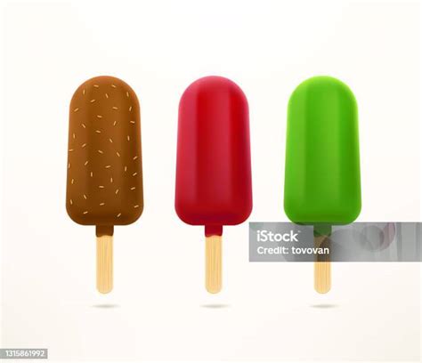 흰색 배경에 고립 된 아이스크림 아이스캔디 벡터 세트 초콜릿 딸기 민트 0명에 대한 스톡 벡터 아트 및 기타 이미지 0명 3차원 형태 갈색 Istock