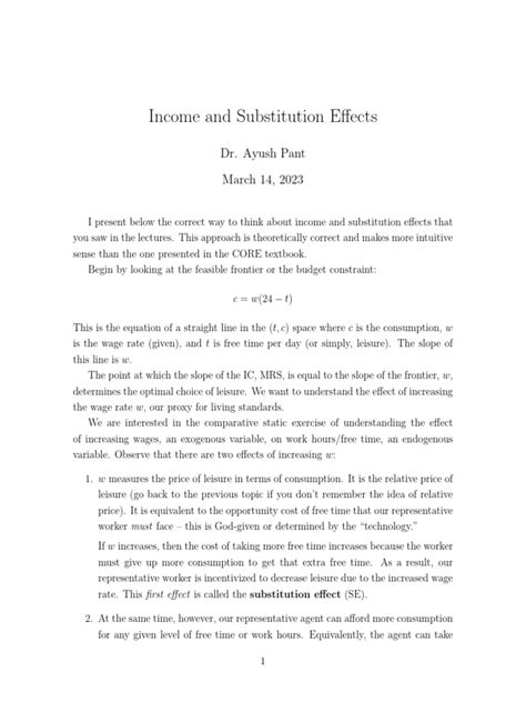 Ie Se Topic 4 Notes 2023 Pdf Consumption Economics