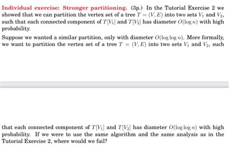 Solved Individual Exercise Stronger Partitioning P In Chegg Com