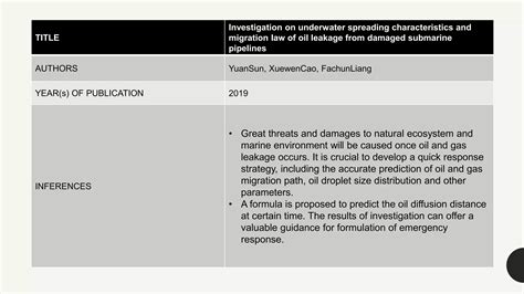 Case Study On Underwater Pipieline Leaks And Its Environmental Impacts Pptx