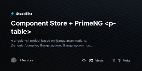 Component Store Primeng Stackblitz