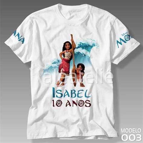 Camiseta Moana Simea Filme Festa Infantil Adulto Elo7