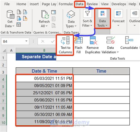 How To Separate Date And Time In Excel Without A Formula 3 Methods