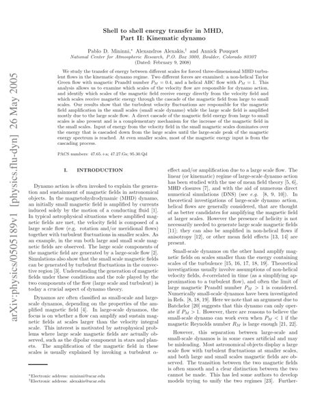 pdf shell to shell energy transfer in magnetohydrodynamics ii