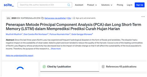Penerapan Metode Principal Component Analysis Pca Dan Long Short Term